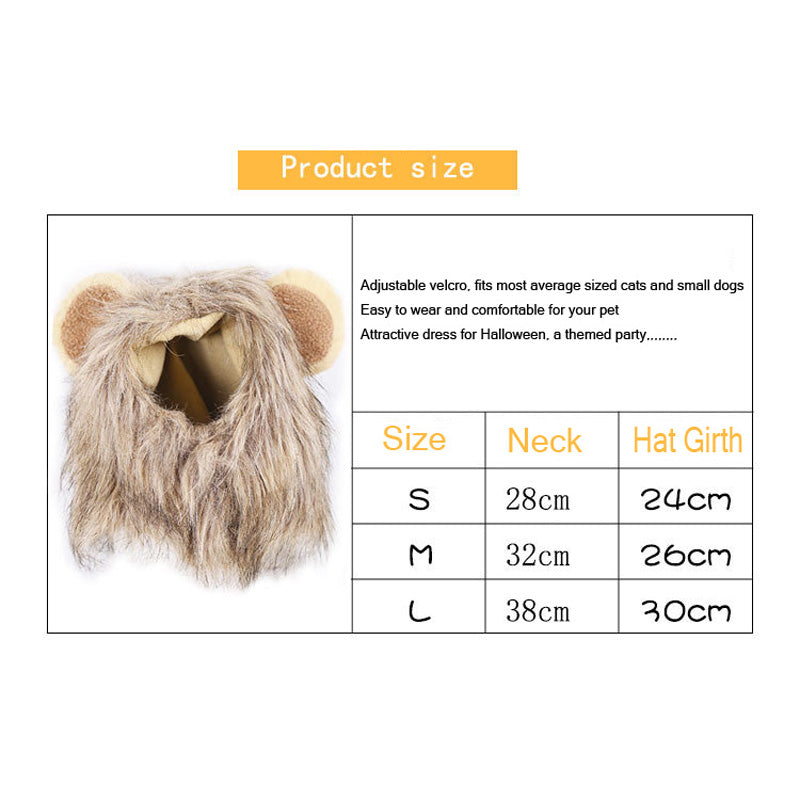 Cute Lion Mane Cat Costume Wig – Glampawstore